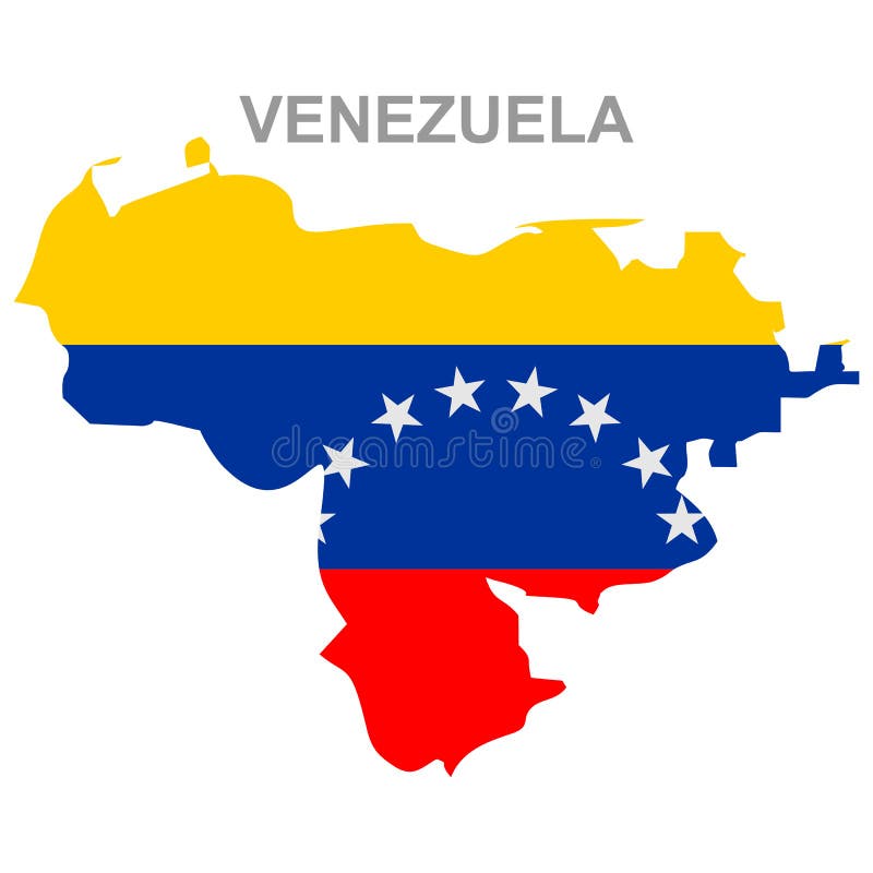 Maps of Venezuela with National Flags Icon Vector Design Symbol Stock ...