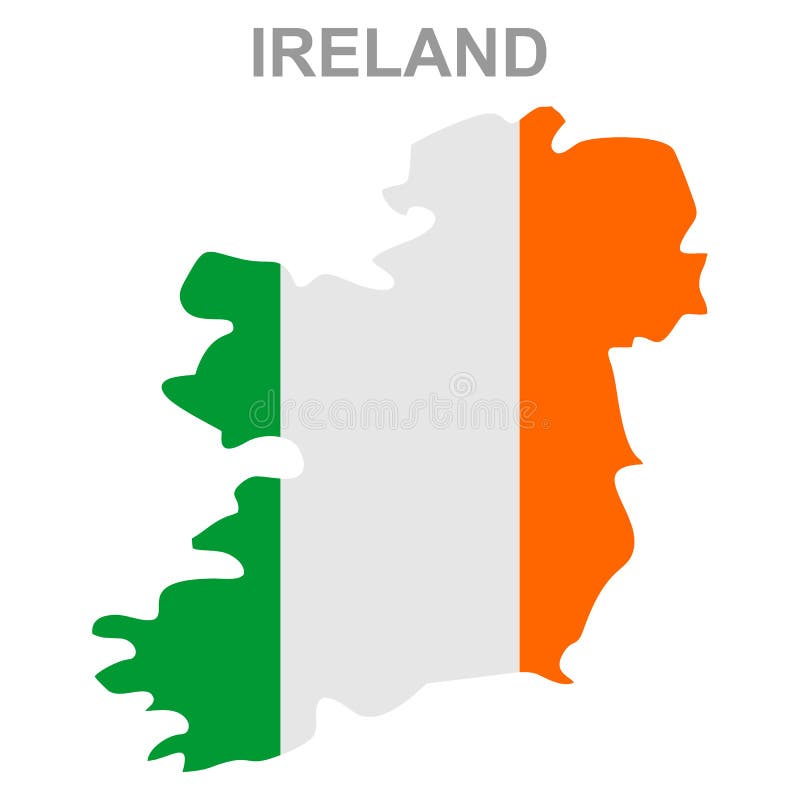 Maps of Ireland with National Flags Icon Vector Design Symbol Stock ...