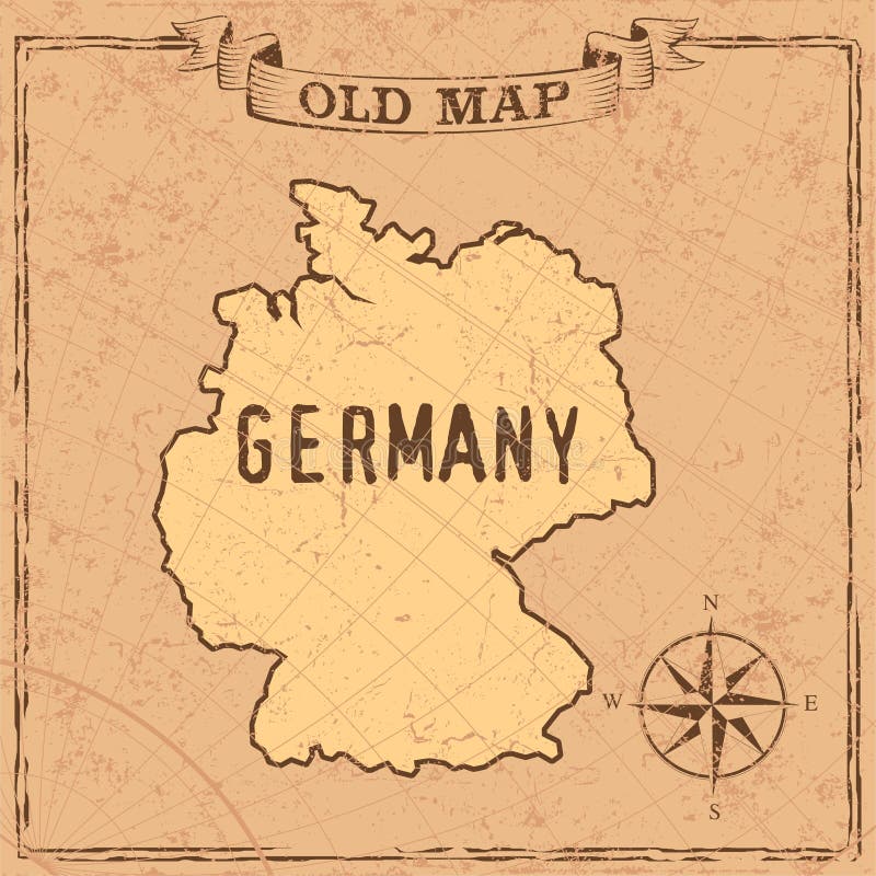 Old Style Maps and Countries Shapes in Vintage Stock Vector ...