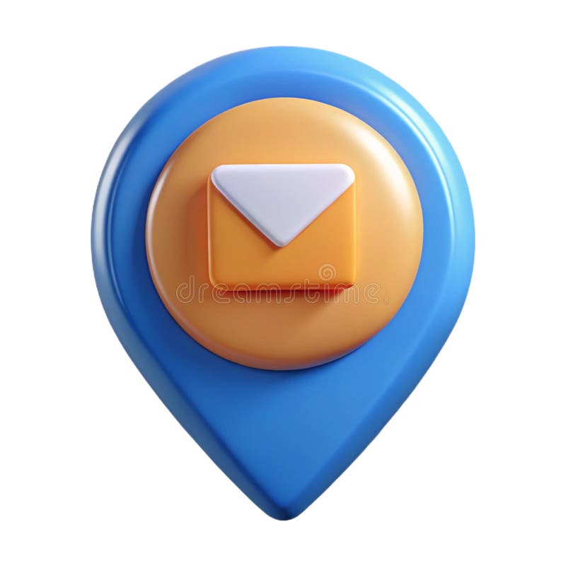 Maps Email 3D Icon for Location-Based Digital Communication with a High ...