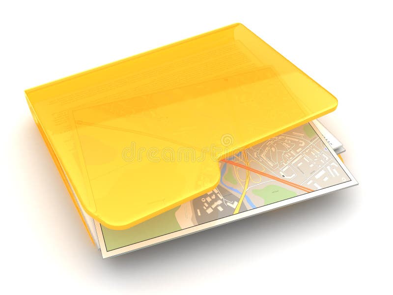 Maps folder stock illustration. Illustration of symbol - 78134368