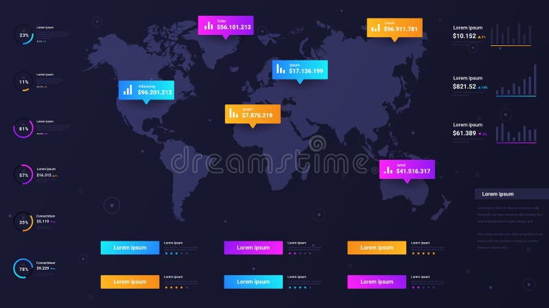 Maps infographics concept stock vector. Illustration of timeline ...