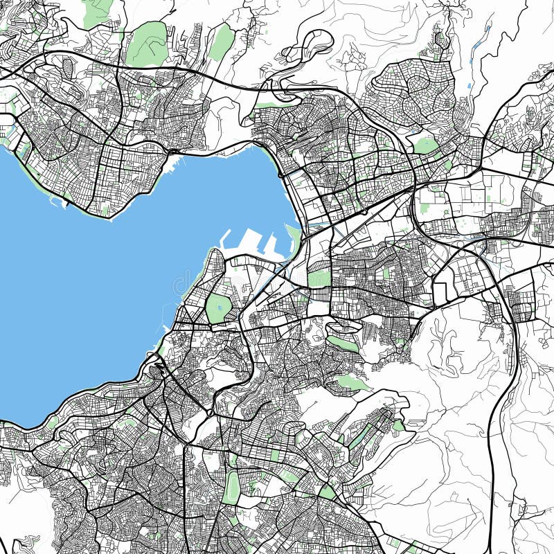 Maps of Izmir. stock illustration. Illustration of geology - 306893791