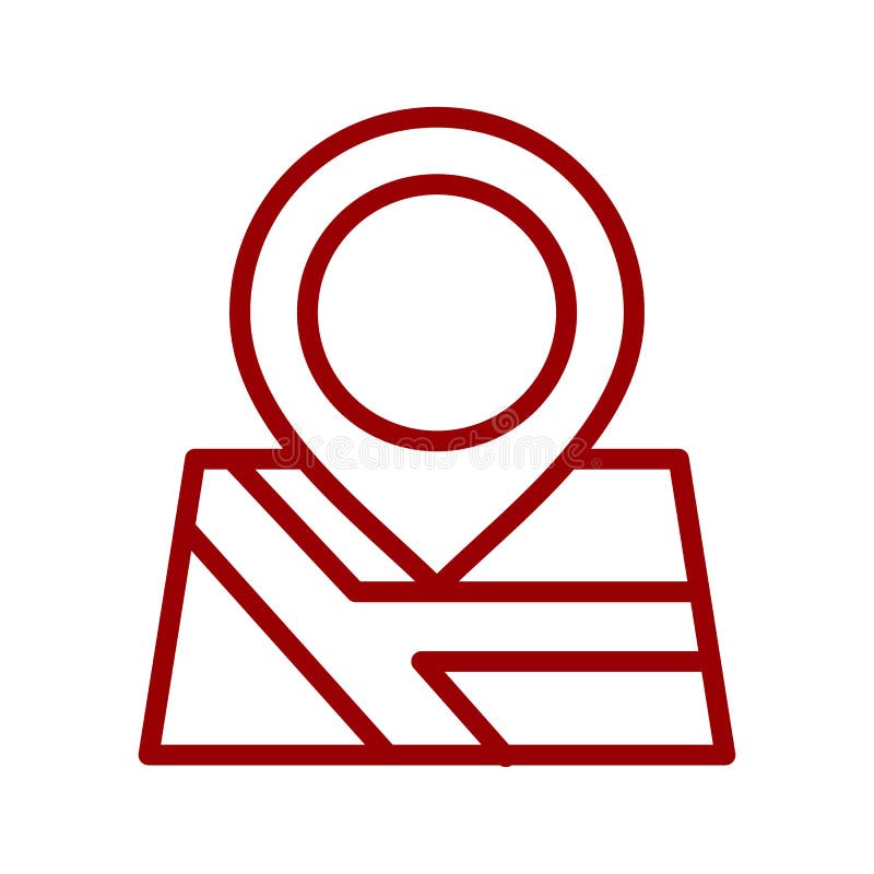 Maps and Location Icon Isolated on White Background from Navigation ...