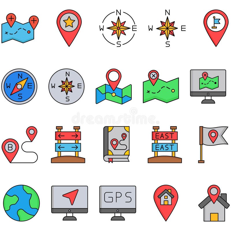 Maps and Location WHICH CAN EASILY MODIFY or EDIT Stock Vector ...