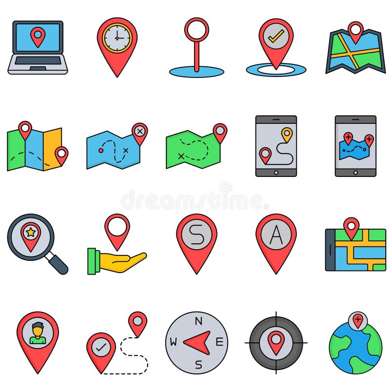 Maps and Location Which Can Easily Modify or Edit Stock Vector ...