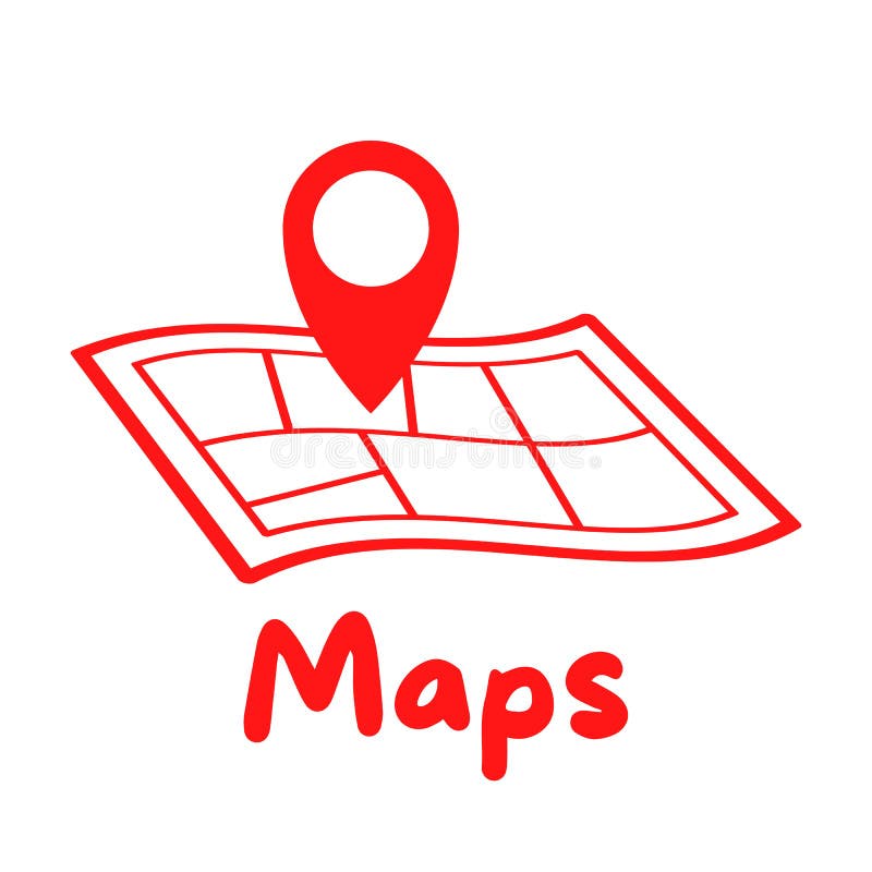 Maps Logo Design Template Icon Stock Illustration - Illustration of ...
