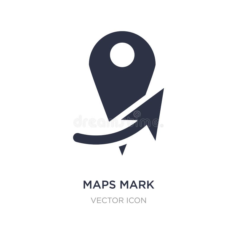 Maps Mark Icon on White Background. Simple Element Illustration from ...