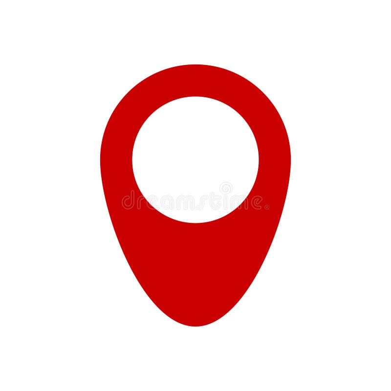 Maps Marker Red Icon, Pin Symbol, Location Icon Vector Illustration ...