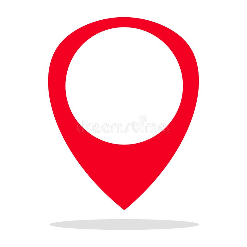 Maps Marker Red Icon, Pin Symbol, Location Icon Vector Illustration ...
