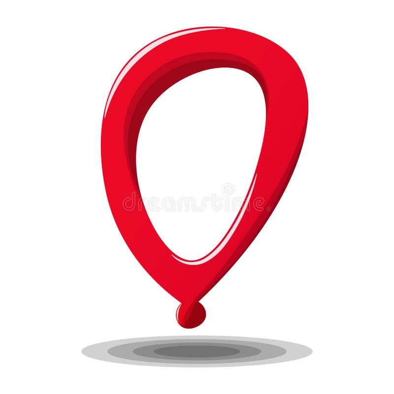 Maps Marker Red Icon, Pin Symbol, Location Icon Vector Illustration ...