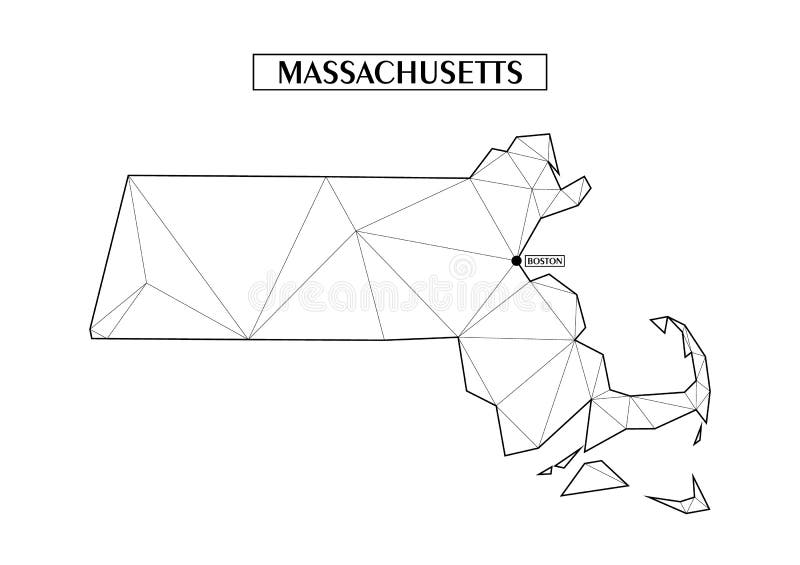 Massachusetts Polygonal Style Drawing Stock Illustrations – 1 ...