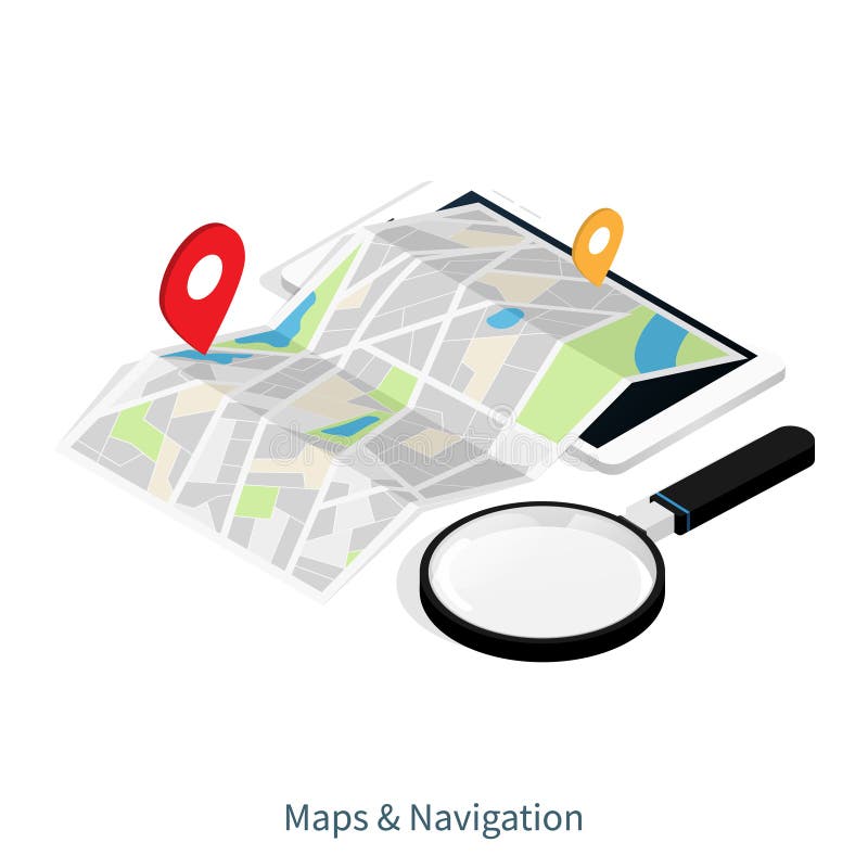 Gps Location Mobile Phone App Button Icon Vector Stock Vector