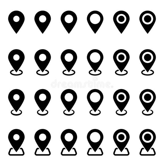 Maps Pin. Location Map Icon. Location Icon Vector. Pointer Sign. GPS Location Stock Vector ...