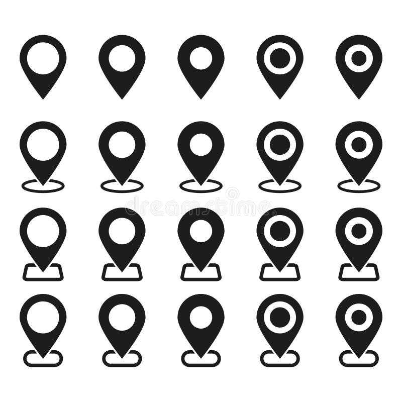 Maps Pin. Location Map Icon Stock Vector - Illustration of pointer ...