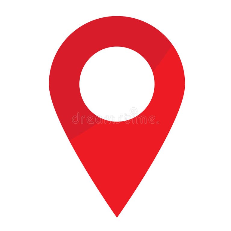 Maps Pin. Red Location Map Icon. Red Maps Pin Symbol. Stock Vector ...