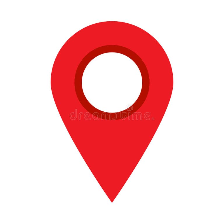 Maps Pin. Red Location Map Icon. Red Maps Pin Symbol Stock Vector ...