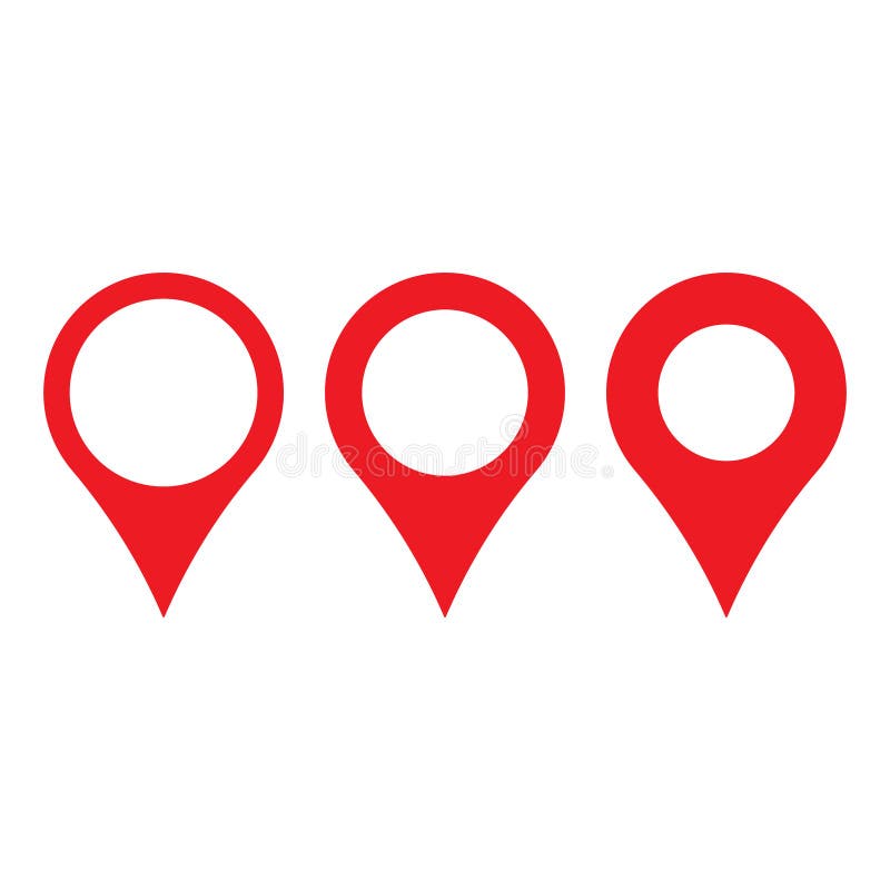 Maps Pin. Red Location Map Icon Stock Illustration - Illustration of ...