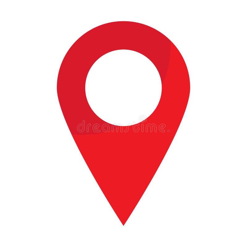 Maps Pin. Red Location Map Icon. Stock Vector - Illustration of road ...