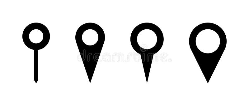 Maps Pin Vector Icon Set. Location Map Symbol Stock Vector ...