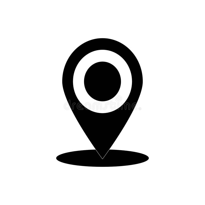 Maps Point Icon Logo Vector Design Stock Vector - Illustration of ...
