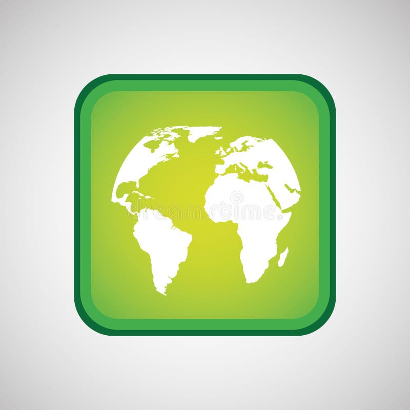 Maps in Square Button Isolated Icon Design Stock Illustration ...