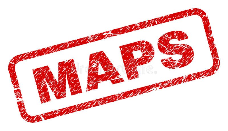 Grunge MAPS Rounded Rectangle Stamp Stock Vector - Illustration of ...
