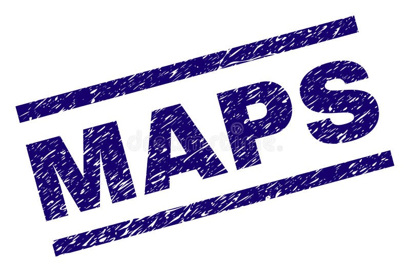 Scratched Textured MAPS Stamp Seal Stock Vector - Illustration of seal ...