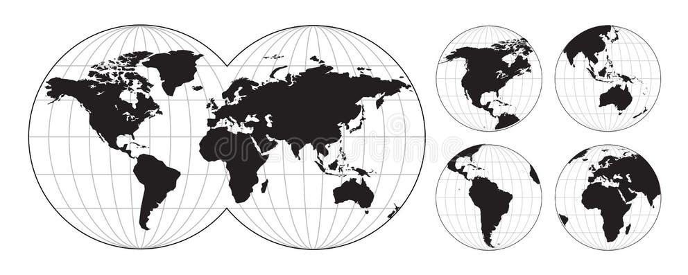 World Globe Maps Simple Stock Illustrations – 1,305 World Globe Maps ...