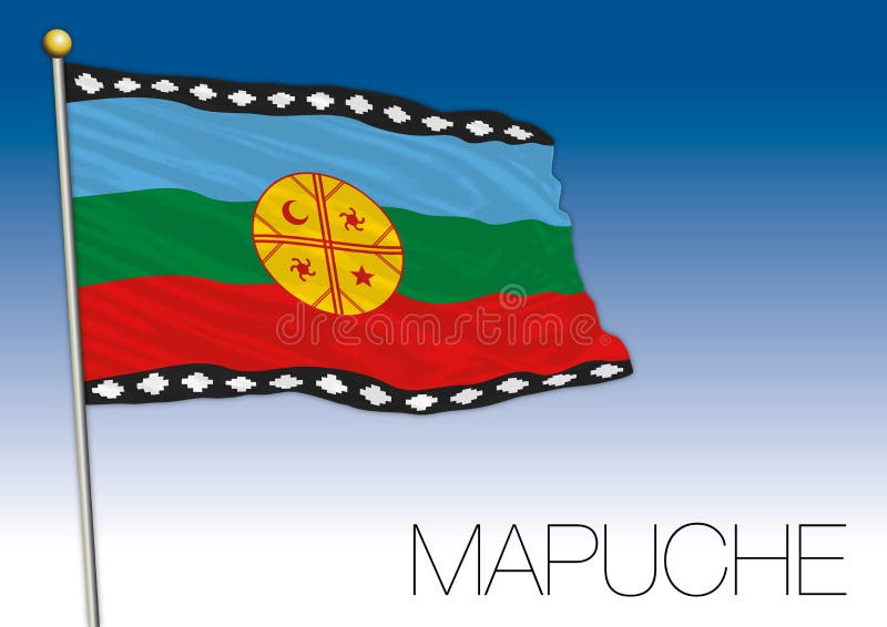 Mapuche Regional Flag, Indigenous Population of Chile Stock Vector ...
