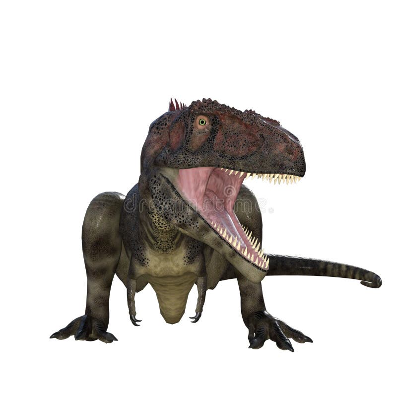 Mapusaurus Dinosaur Isolated on Tranparent Stock Photo - Illustration ...
