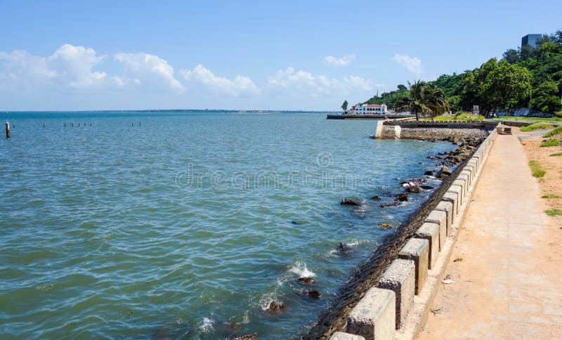 Maputo beach front view stock image. Image of weather - 97371419