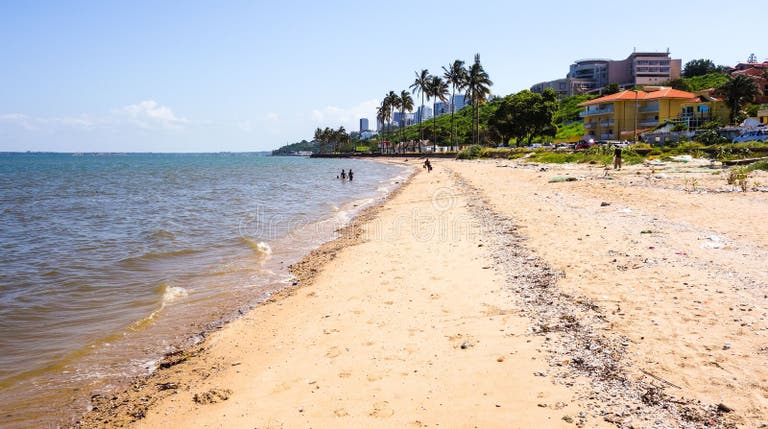 Maputo beach view stock photo. Image of view, center - 97371580