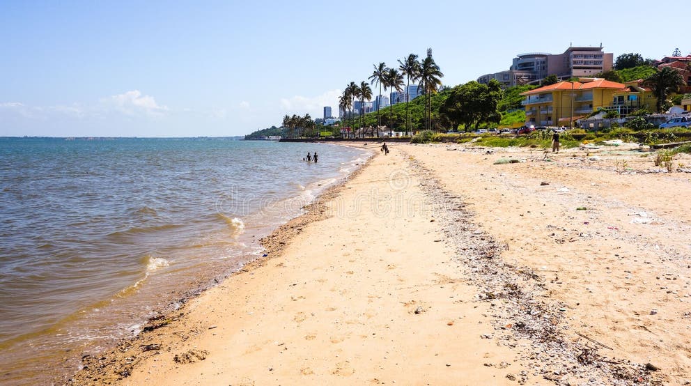 Maputo beach view stock photo. Image of view, center - 97371580