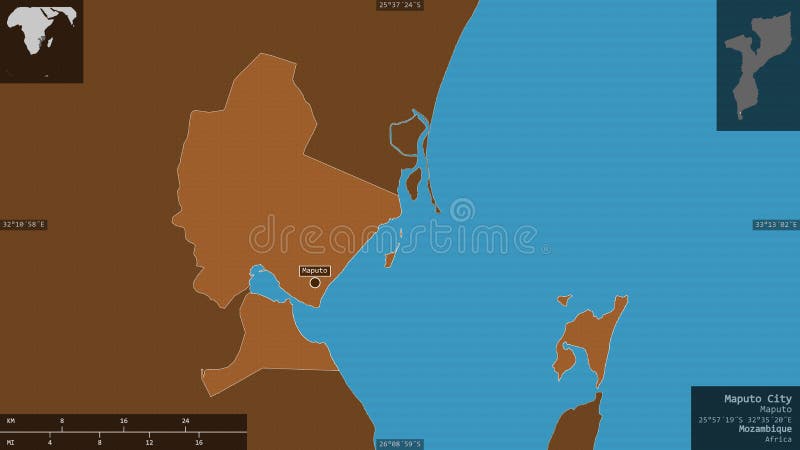 Maputo City, Mozambique - Composition. Pattern Stock Illustration ...