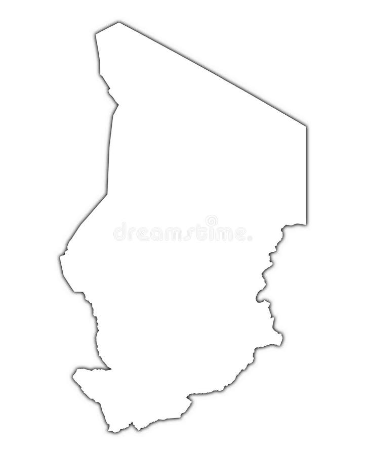 Kraj konspektu mapy chad ilustracja wektor. Ilustracja złożonej z ...
