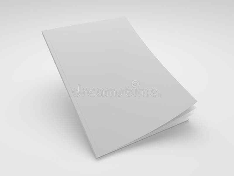 Maqueta En Blanco Del Ejemplo De La Revista 3d Stock De Ilustración
