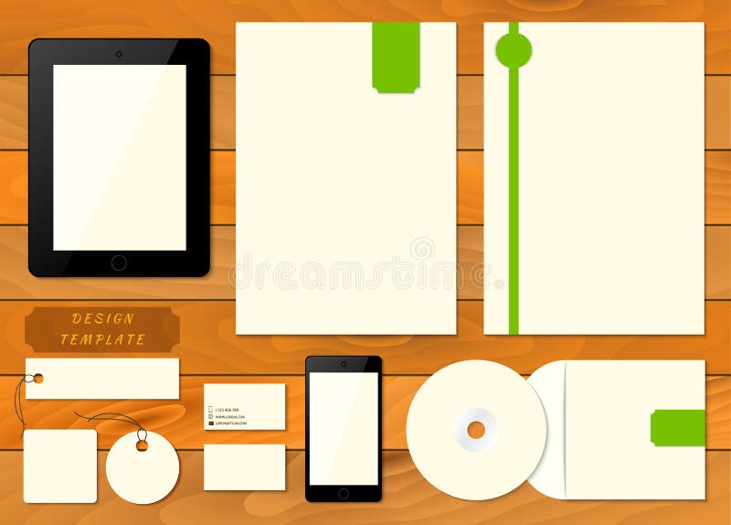 Maquette D'ensemble Vide Des éléments D'identité D'entreprise Illustration de Vecteur ...