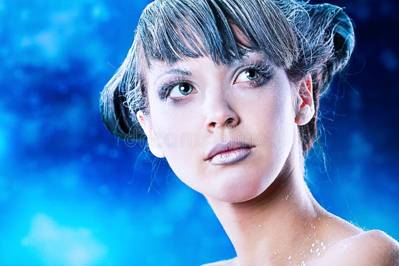 Maquillaje de la escarcha foto de archivo. Imagen de haga - 12258694