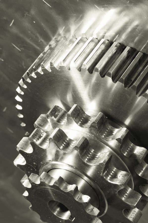 Concepto De La Engranaje-maquinaria Y Del Titanio Imagen de archivo ...