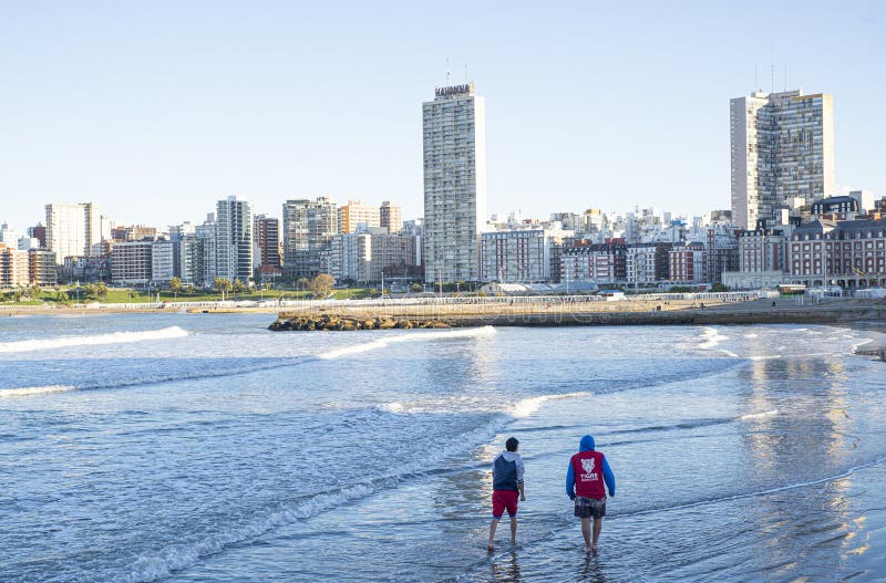 Mar Del Plata Landscape Beaches and Skyscrapers Editorial Image - Image ...