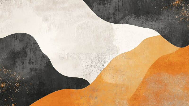 Abstract Landscape with Layered Shapes and Textured Surfaces Stock ...