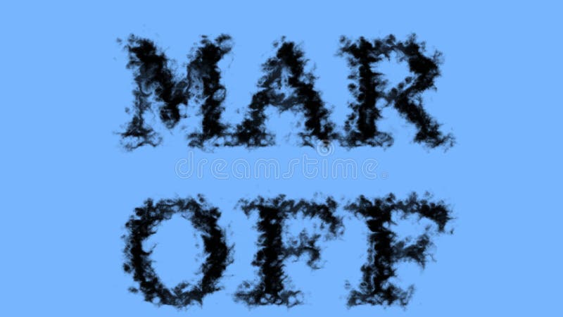 Mar Off Smoke Text Effect Sky Isolated Background Stock Illustration ...
