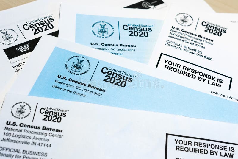 United States 2020 Census Postcard, Letter, and Online Page Editorial ...