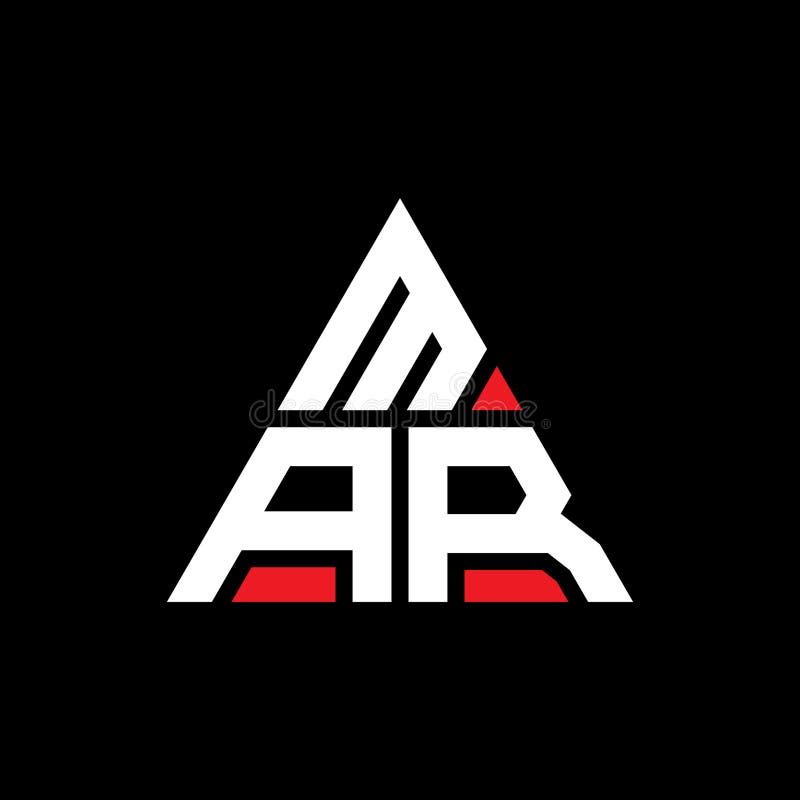 MAR Triangle Letter Logo Design with Triangle Shape. MAR Triangle Logo ...