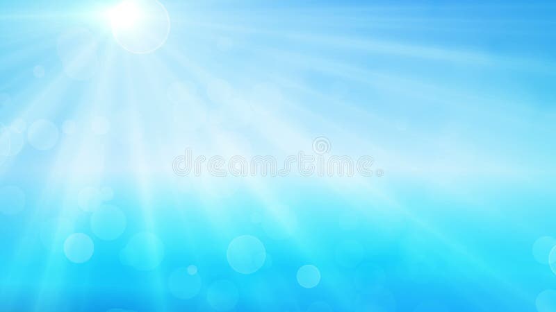 Mar Y Cielo Azules Con El Sol Brillante Almacen De Video - Vídeo de ...