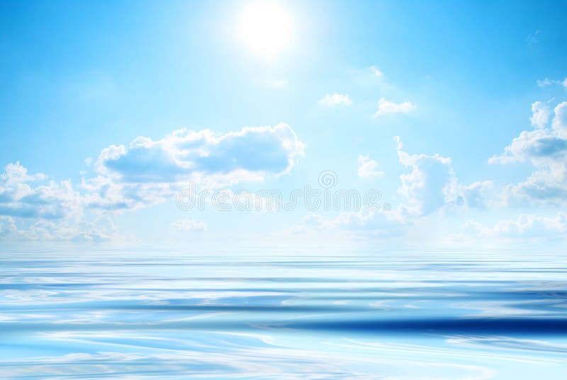 Mar y sol imagen de archivo. Imagen de cielo, cubo, onda - 6945219
