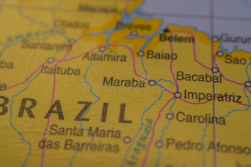 Maraba on the World Map-Geo Political Map Stock Photo - Image of ...