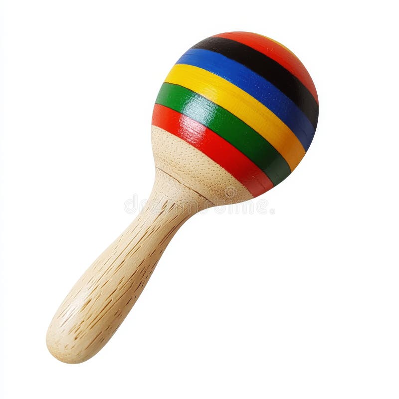 A Maraca with Vivid Colors, Standing Alone on a Transparent Background ...