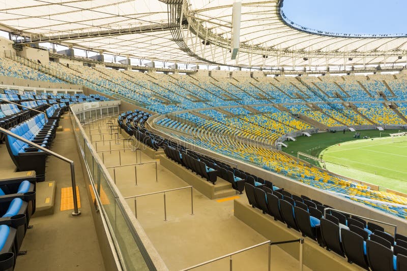 Empty Color Stadium Seats at Maracana Football Stadium in Rio De ...